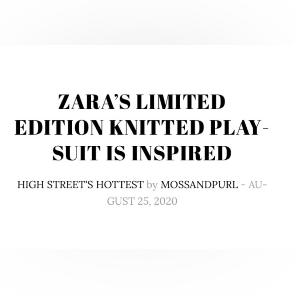 Zara | Pants & Jumpsuits | Zara Limited Edition Knit Play Suit | Poshmark
